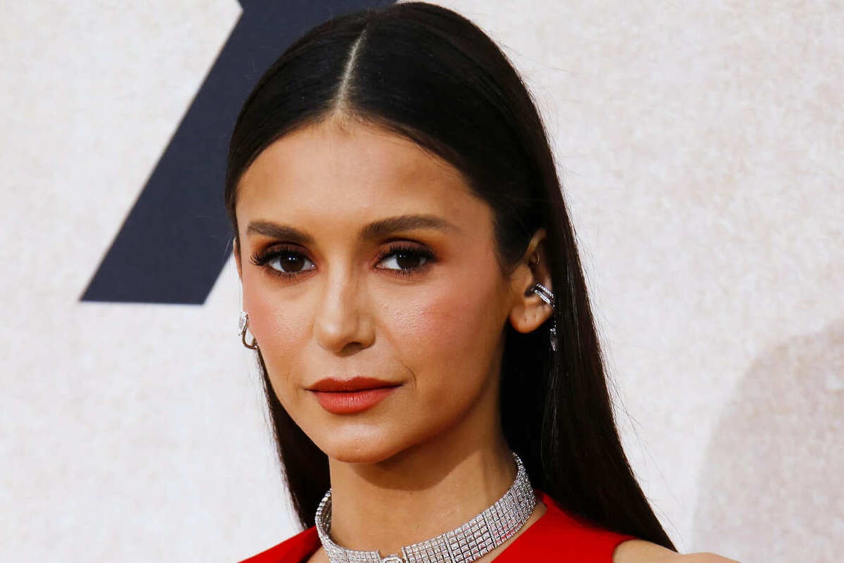 Nina Dobrev Red Dress Back
